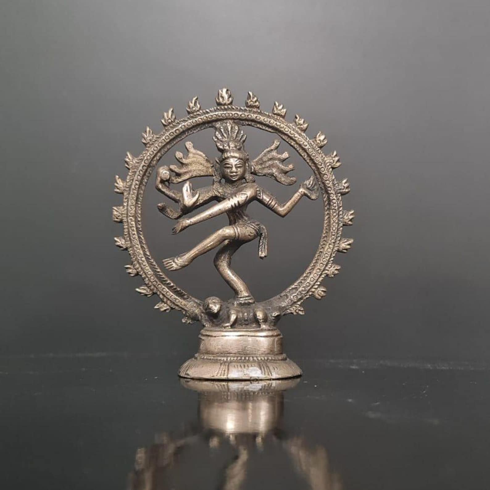 Rare Antique Natraj Statue God Shiva Hand Carved Vintage Lord of Dance ...