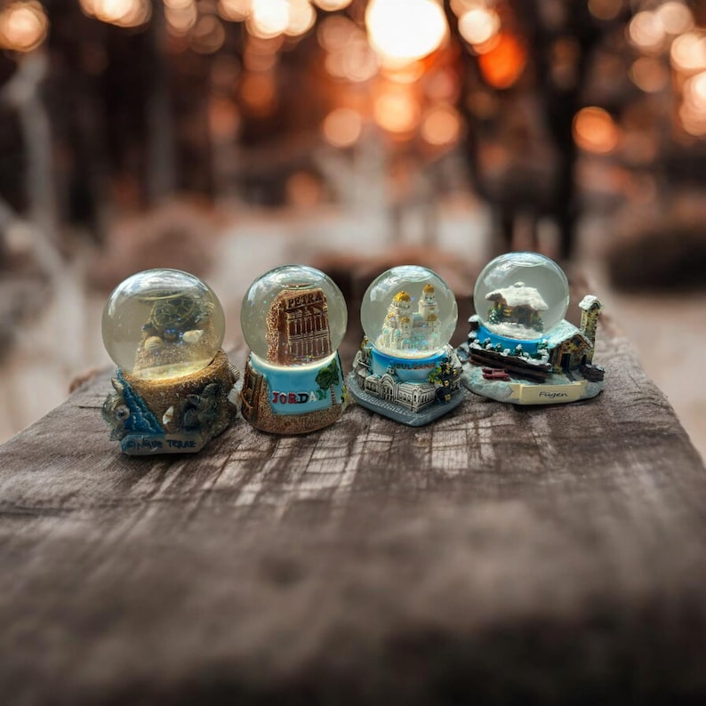 Snow Mini Globe, Souvenir Snow Ball Sofia, Krakow, Fugen Austria, Petra ...