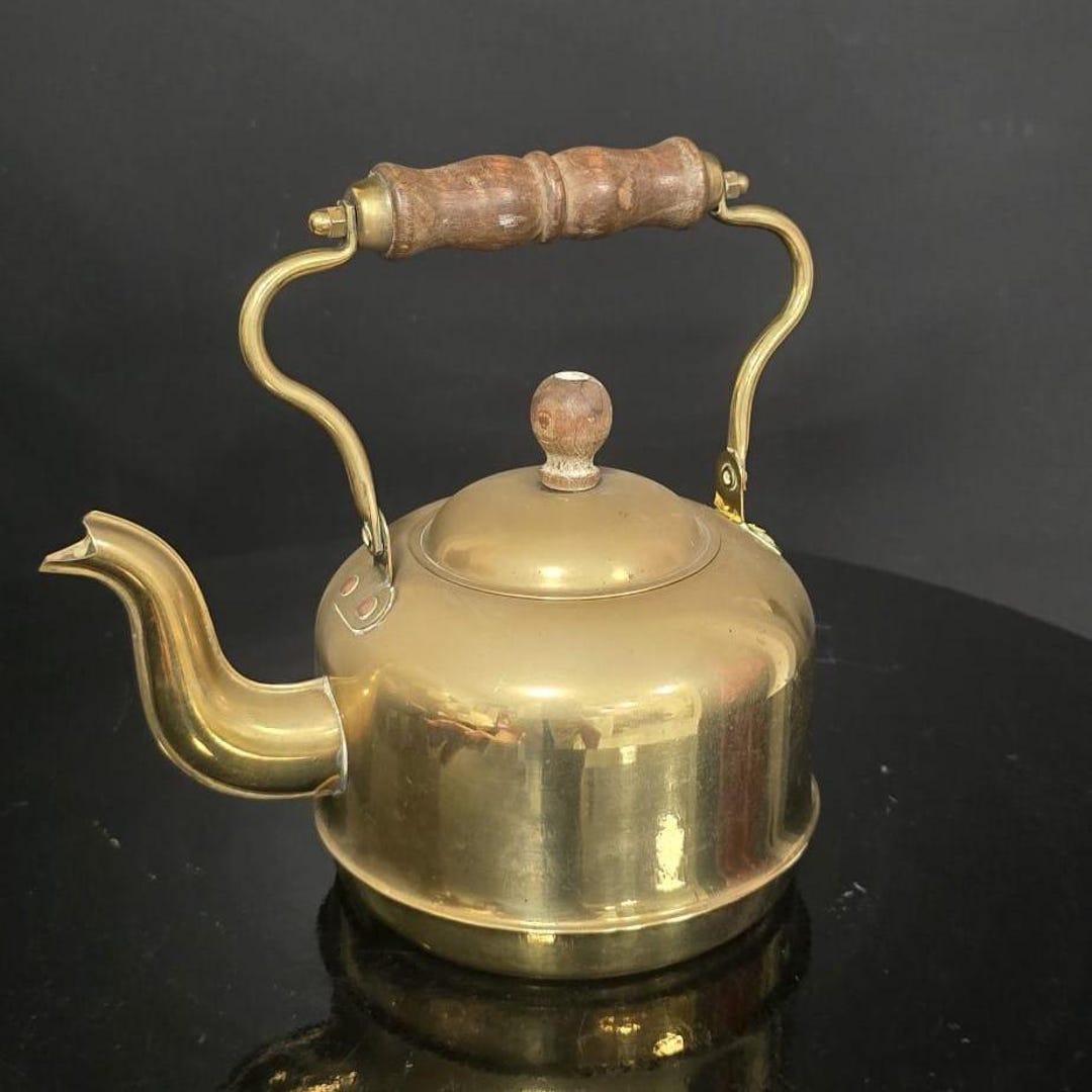 Vintage Solid Copper Gooseneck Teapot Kettle Copperware Kitchen Home ...