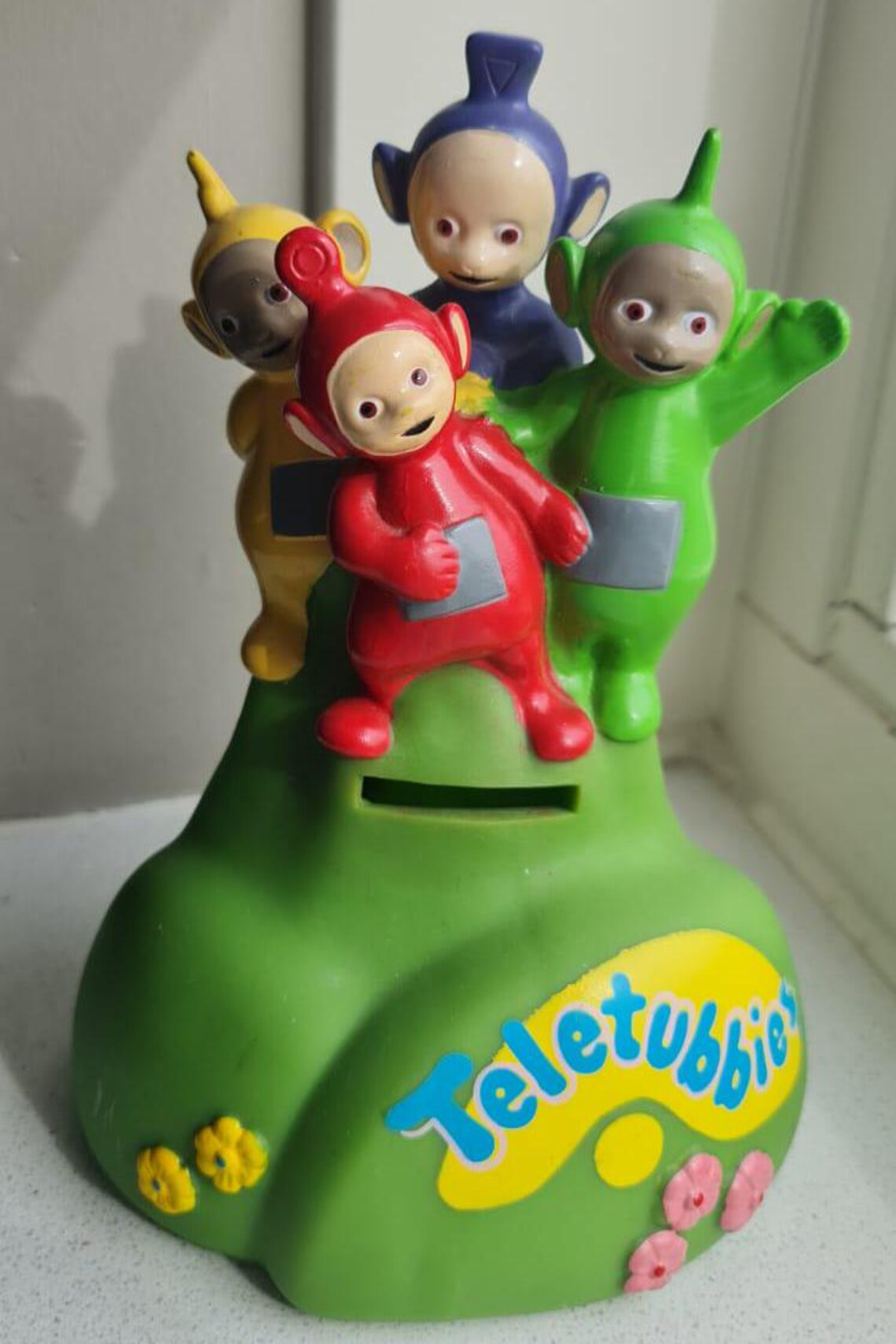 Vintage Teletubbies Bank Change Coin Tinky Winky Dipsy Po Laa Laa ...