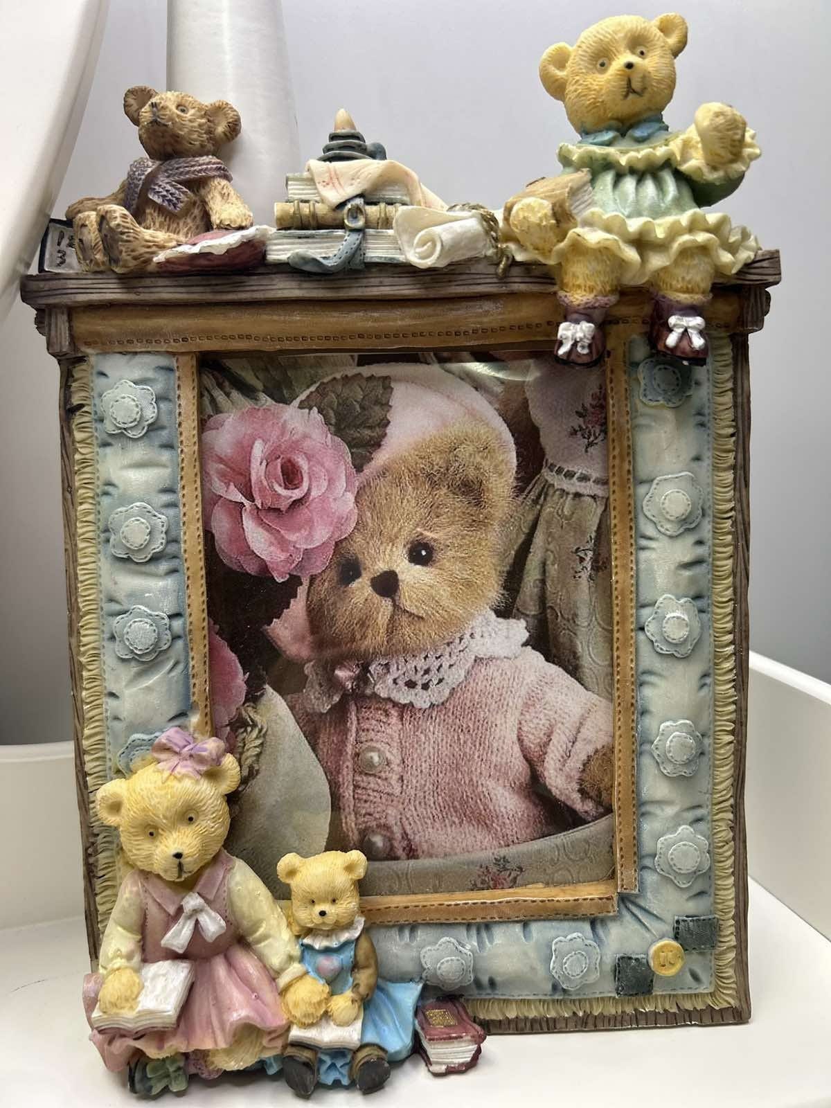 Vintage Teddy Bear Picture Frame. Cute Accent to a Nursery,a Child's ...
