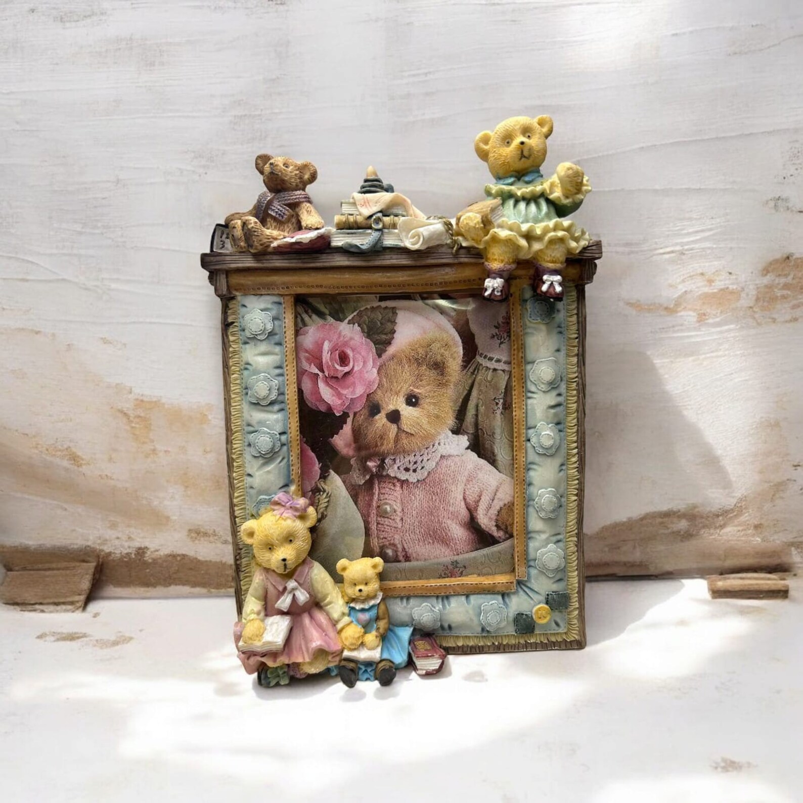 Vintage Teddy Bear Picture Frame. Cute Accent to a Nursery,a Child's ...