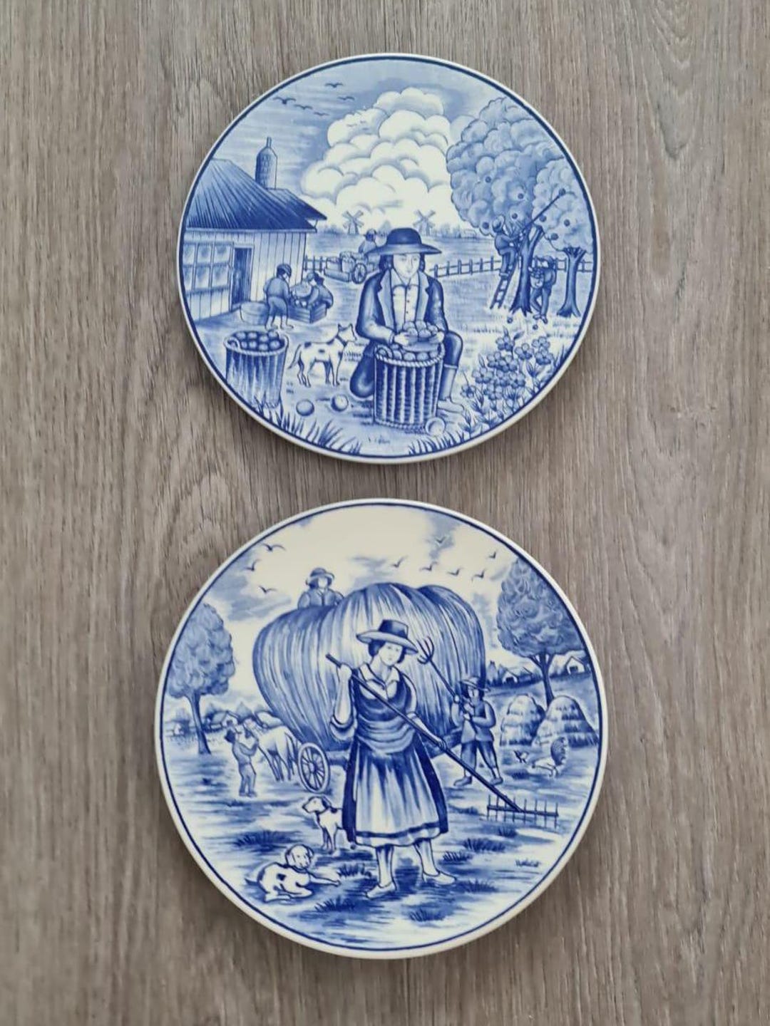 Vintage Royal Delfts Plates, Blauw Handwork Japan Delfts Blue-white ...