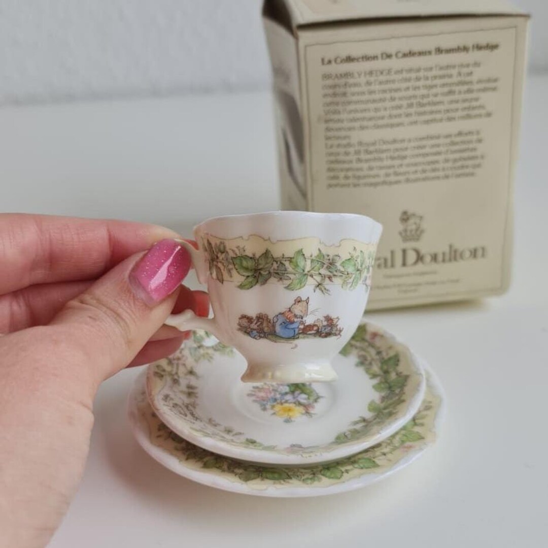 Royal Doulton Brambly Hedge Spring Miniature Tea Cup and Saucer With ...