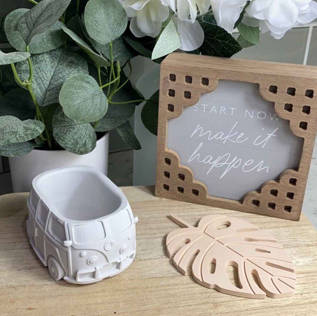 VW Bus Ceramic Planter Volkswagen Planter Hippie Van Vintage VW Planter ...