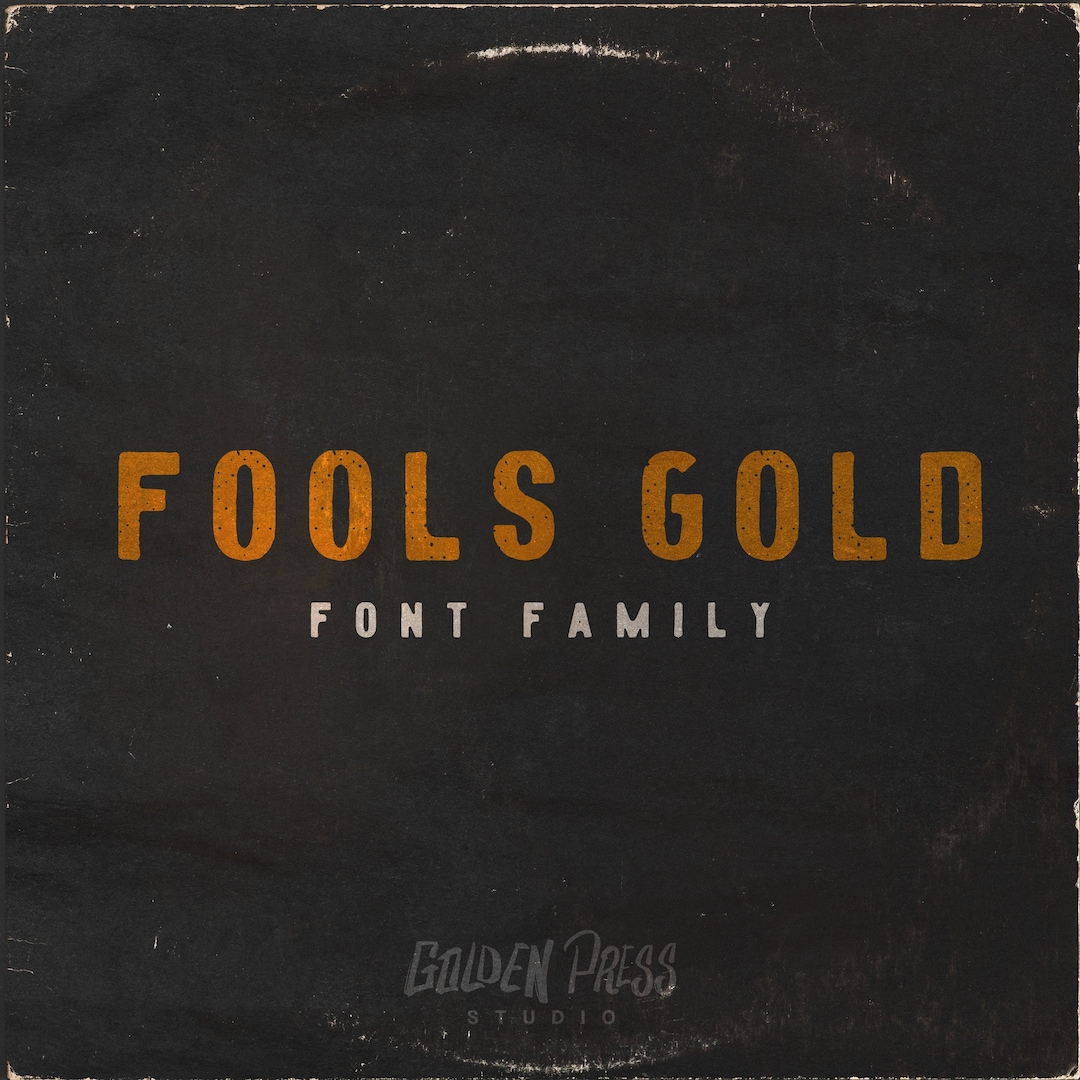 Fools Gold Font - Etsy