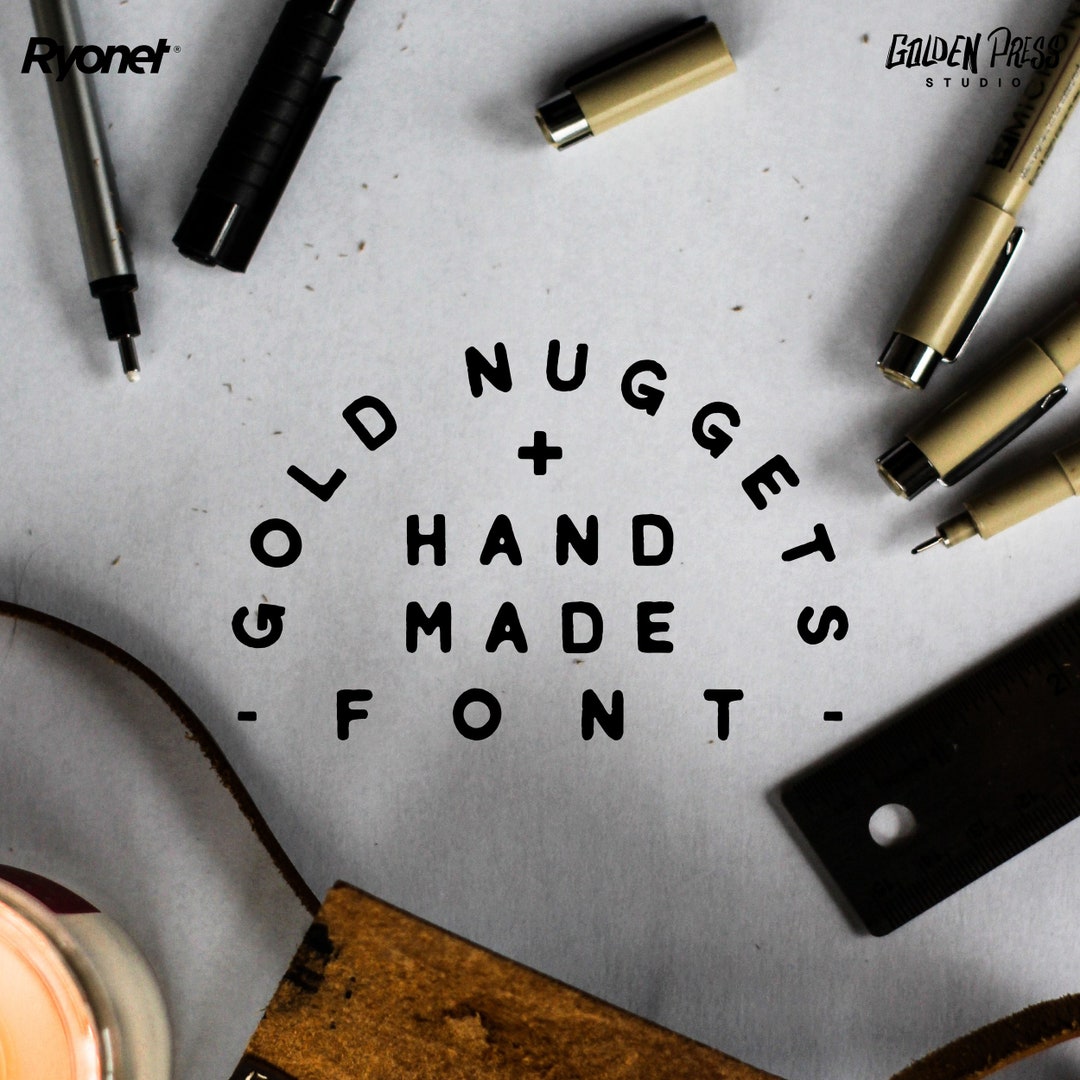 Gold Nugget Font - Etsy