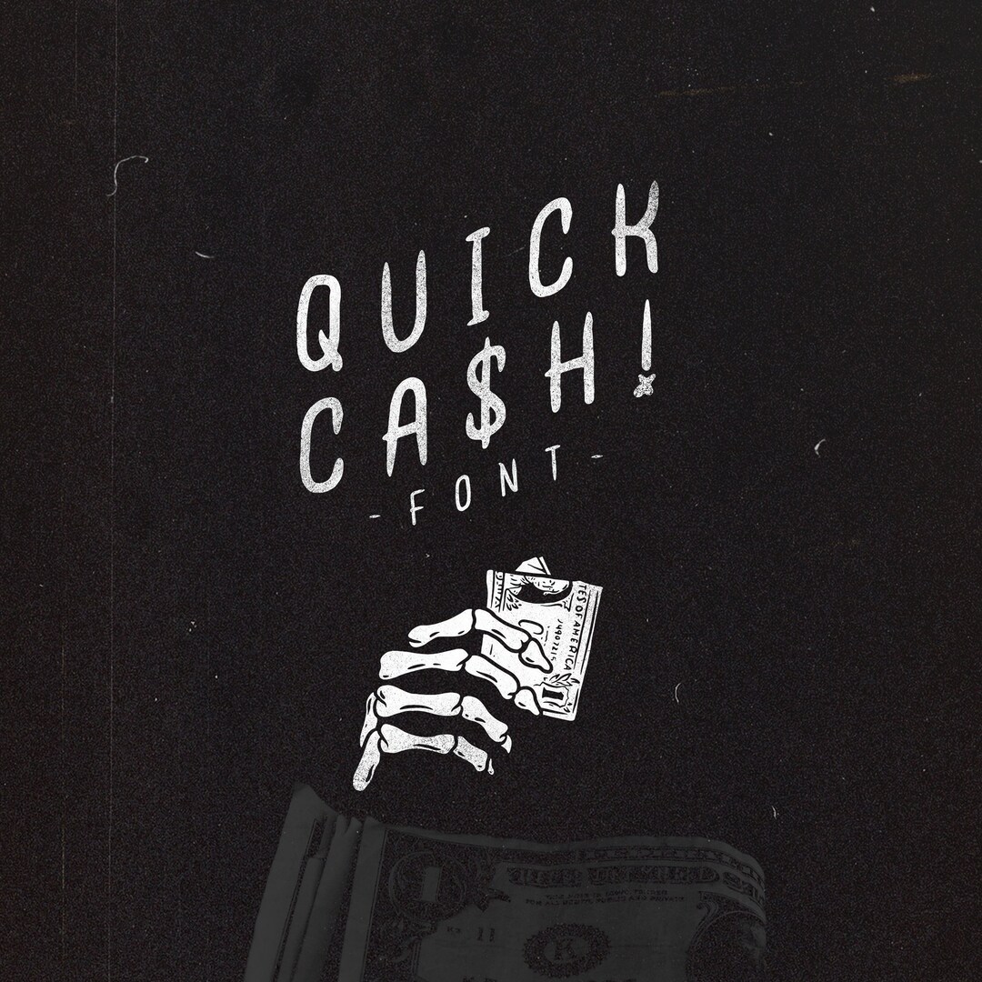 Quick Cash Font - Etsy