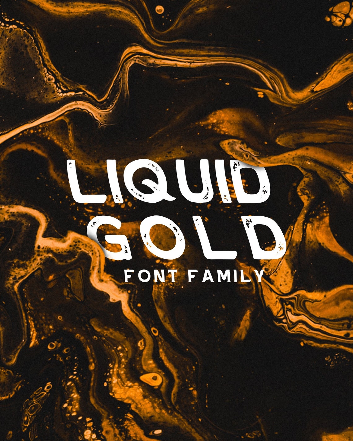 Liquid Gold Font - Etsy