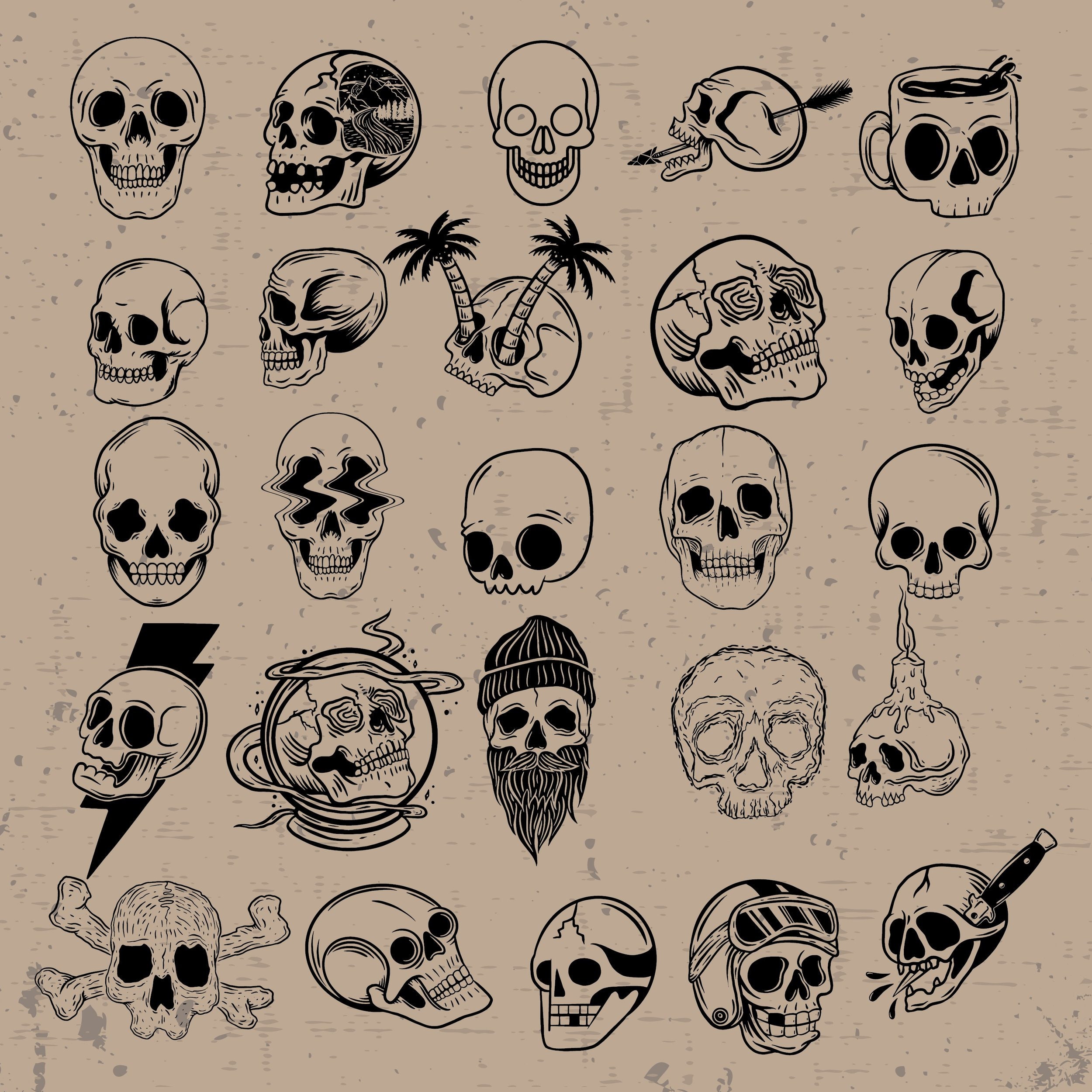 Vector Skull Pack - Etsy