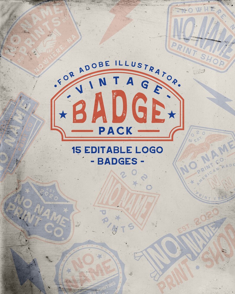 Vintage Badge Pack - Etsy