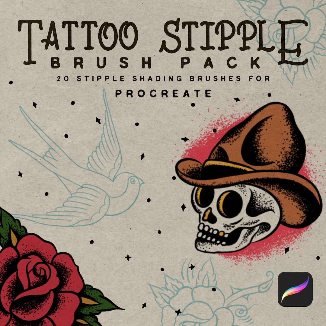Tattoo Stipple Brush Set (PROCREATE) - Etsy
