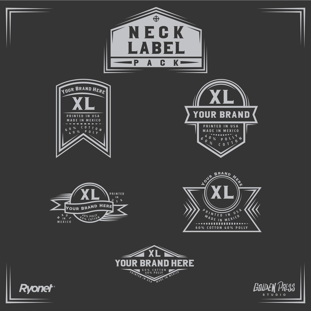Vector Neck Label Pack - Etsy