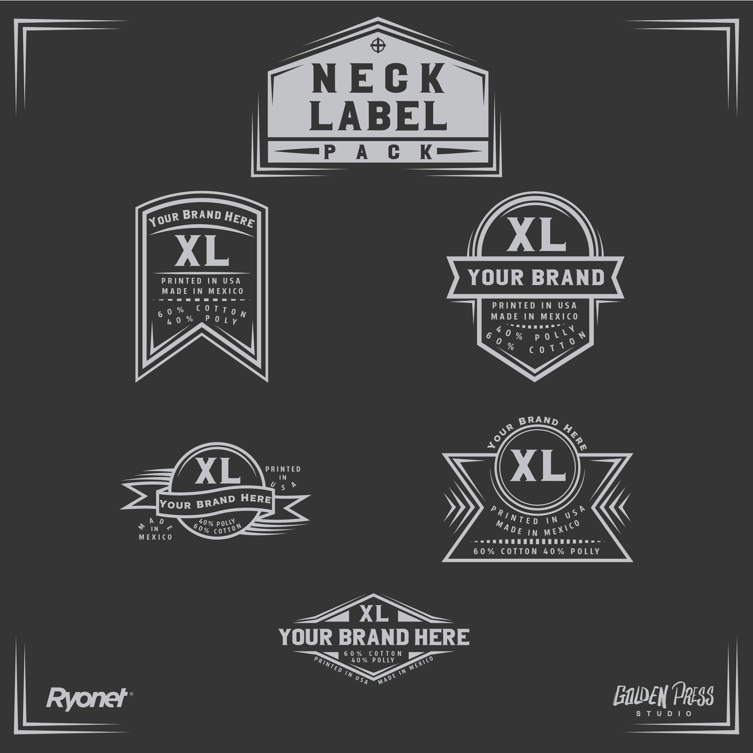 Vector Neck Label Pack - Etsy