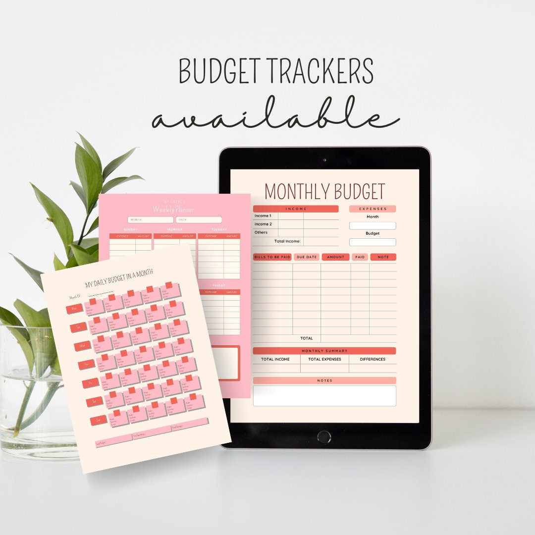 Budget Tracker Printable, Daily Financial Planner, Expense Tracker ...
