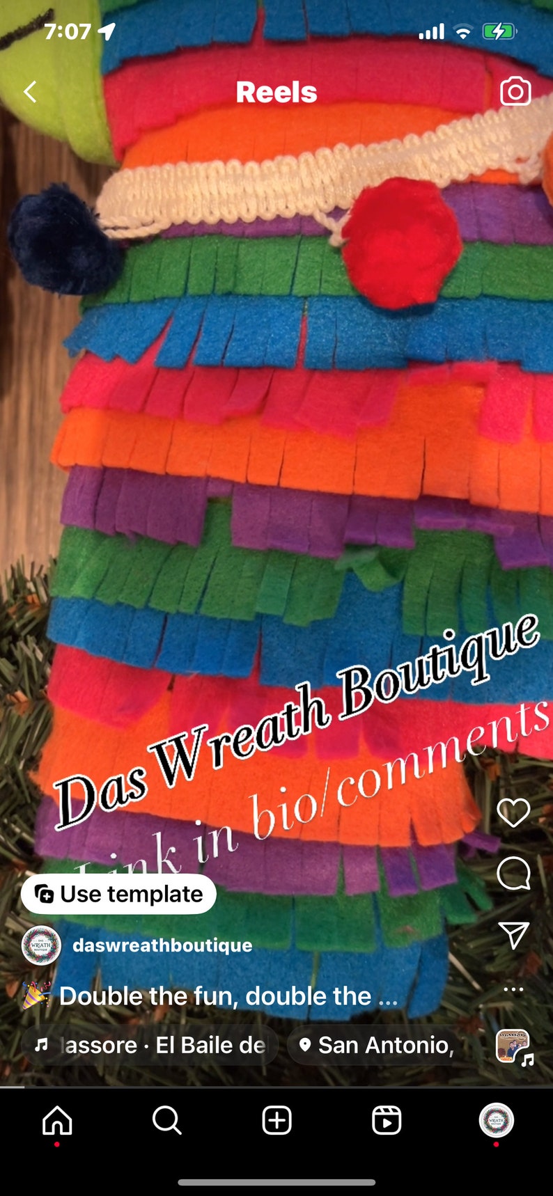 Piñata Wreath Attachment, Fiesta Wreath, Fiesta Decor, Cinco De Mayo ...