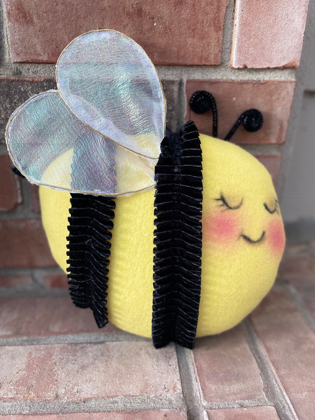 Chubby Sweet Bumble Bee Wreath, Spring Decor, Easter Decor, Wreath Attachment, Baby Bee, Bee ...