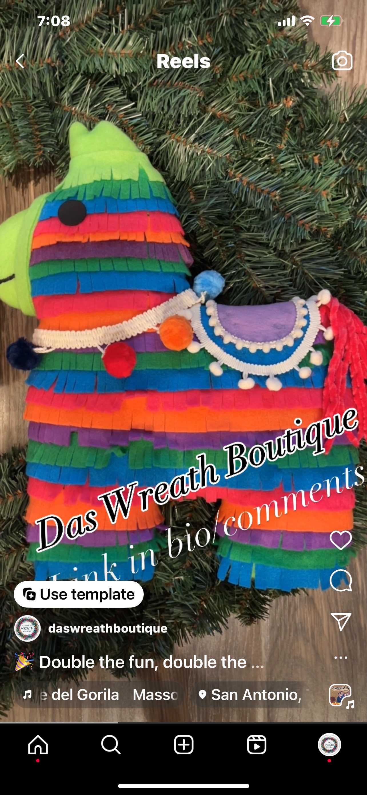 Piñata Wreath Attachment, Fiesta Wreath, Fiesta Decor, Cinco De Mayo ...