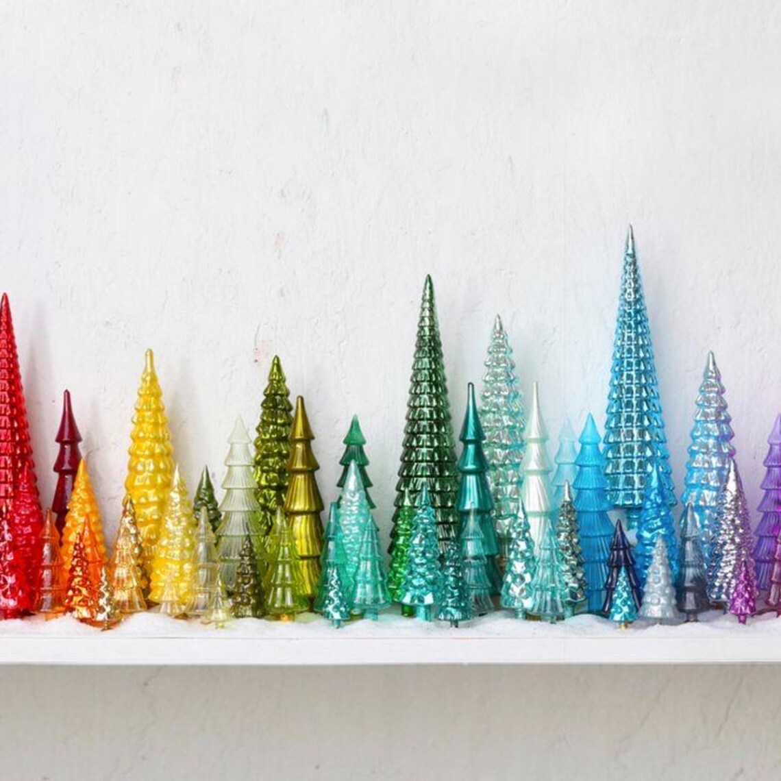 Cody Foster Glass Trees - Iridescent, Pre-lit Options, 7”-15” Sizes ...