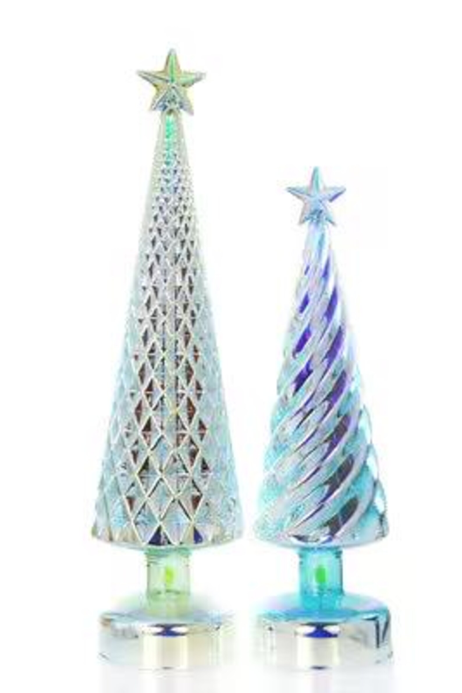 Cody Foster Glass Trees - Iridescent, Tinsel, Pre-lit Options, 7”-30 ...