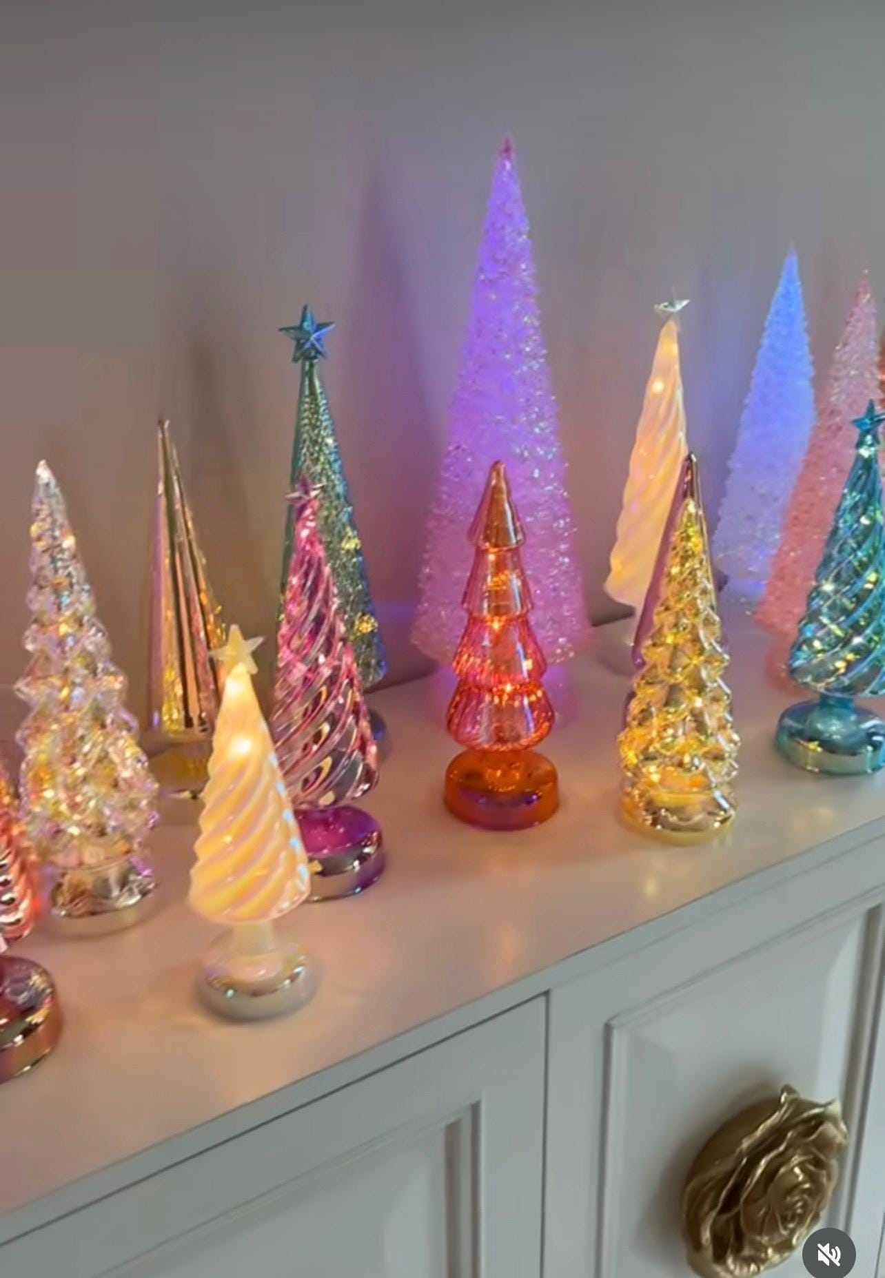 Cody Foster Glass Trees - Iridescent, Pre-lit Options, 7”-15” Sizes ...