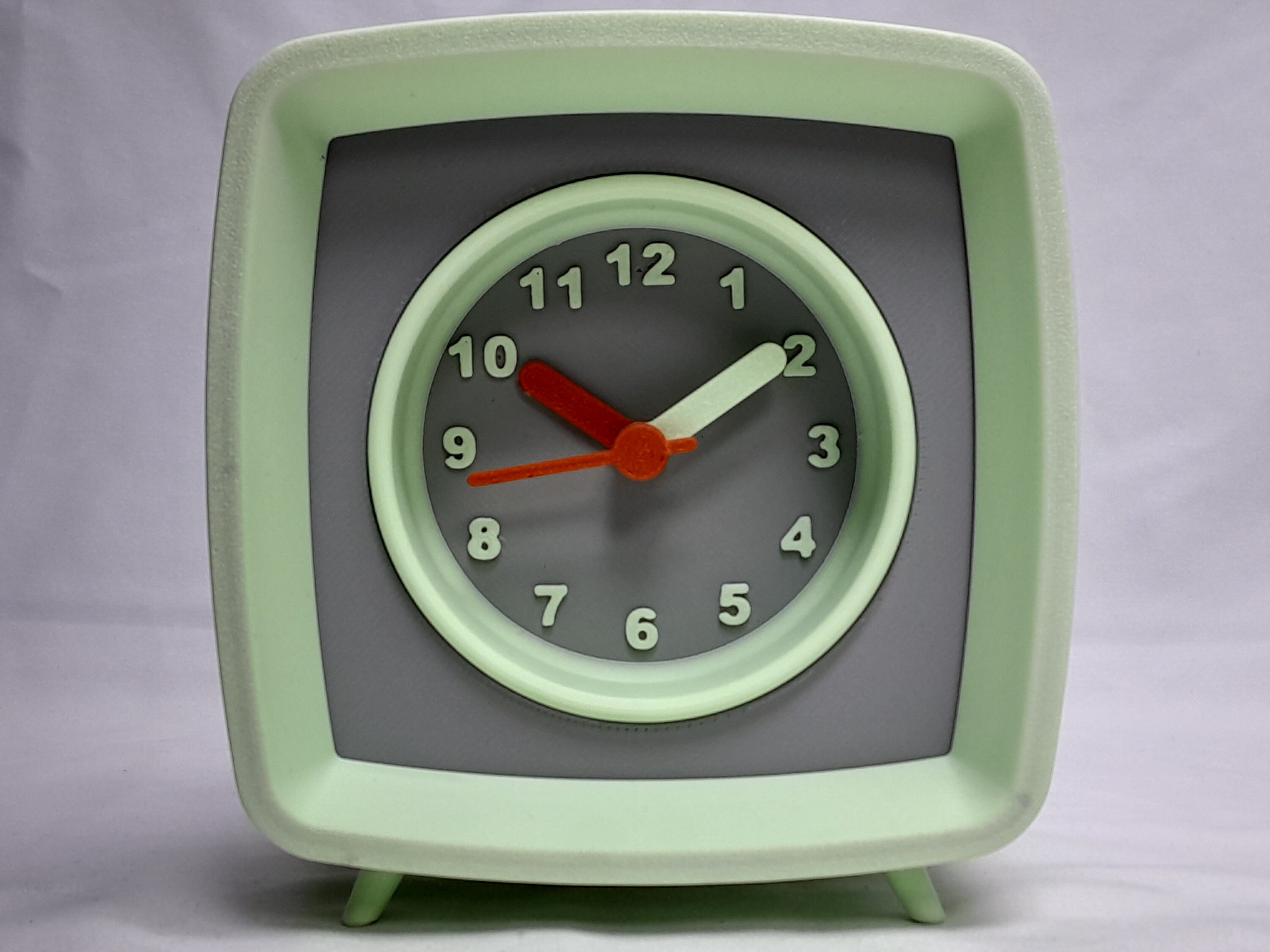 Mid-century Modern Retro Silent Desk, Shelf, or Mantel Clock 3D Printed ...