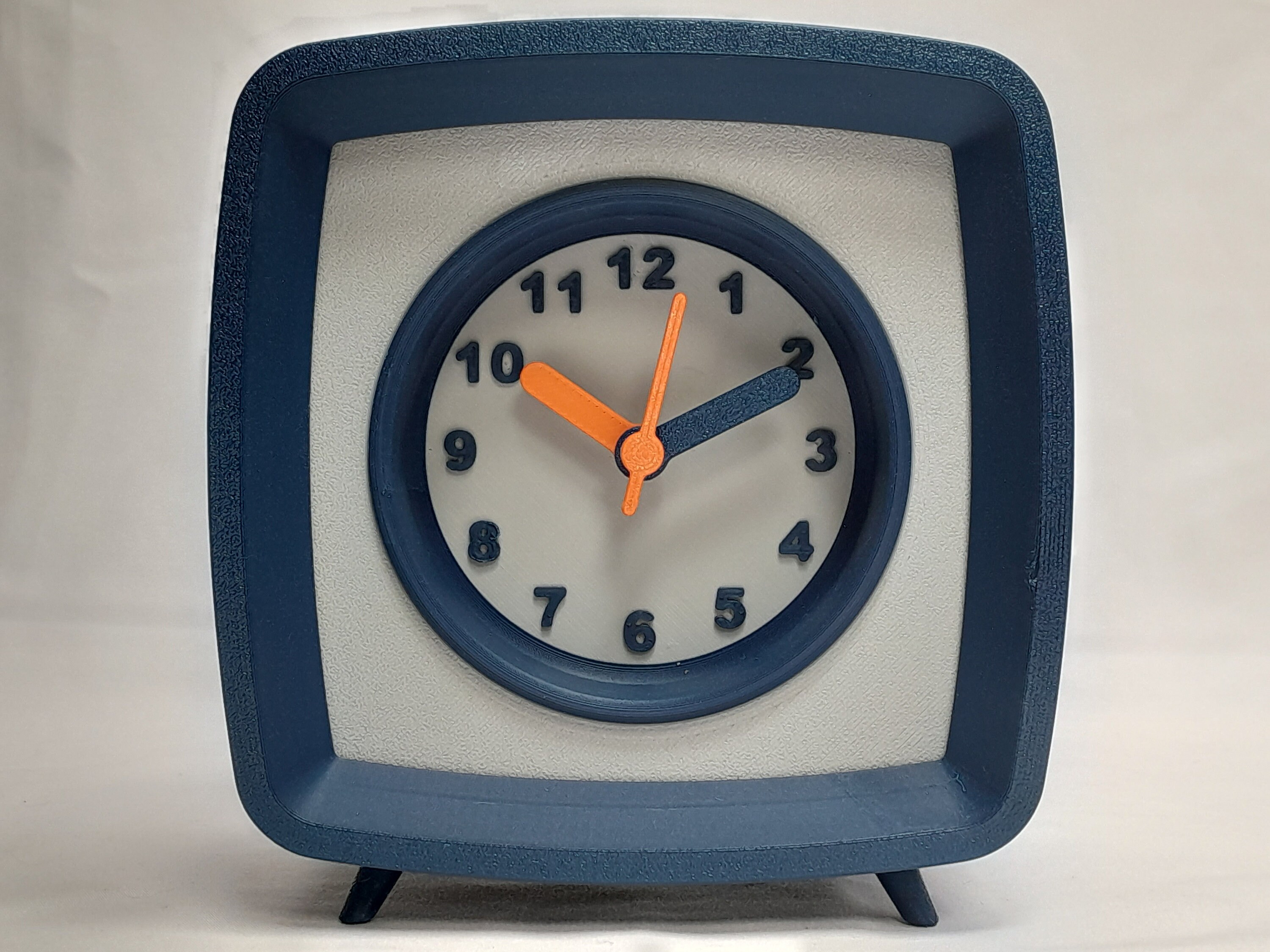 Mid-century Modern Retro Silent Desk, Shelf, or Mantel Clock 3D Printed ...
