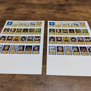 Avatar: the Last Airbender Printable Guess Who Cards - Etsy