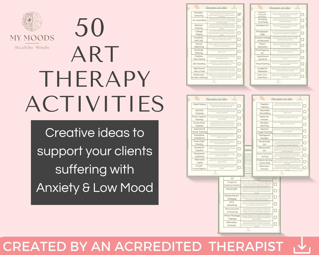 Adult Art Therapy Activities, Art Therapy Interventions, CBT, Therapist ...