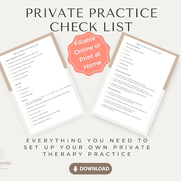 Therapy Private Practice Forms - Etsy