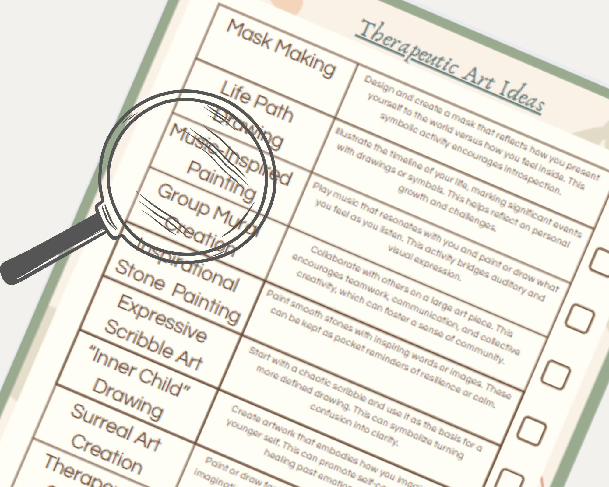 Adult Art Therapy Activities, Art Therapy Interventions, CBT, Therapist ...