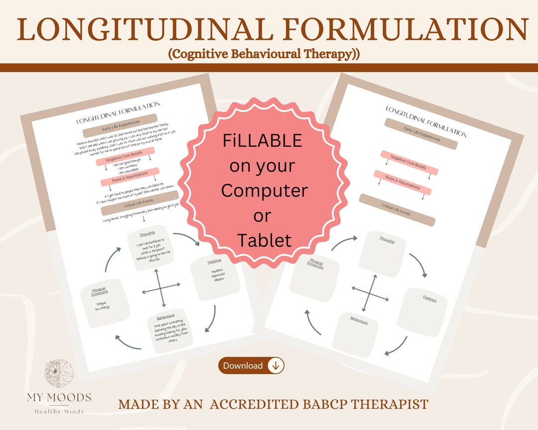 Longitudinal CBT Formulation, Case Conceptualisation, CBT, Therapy ...