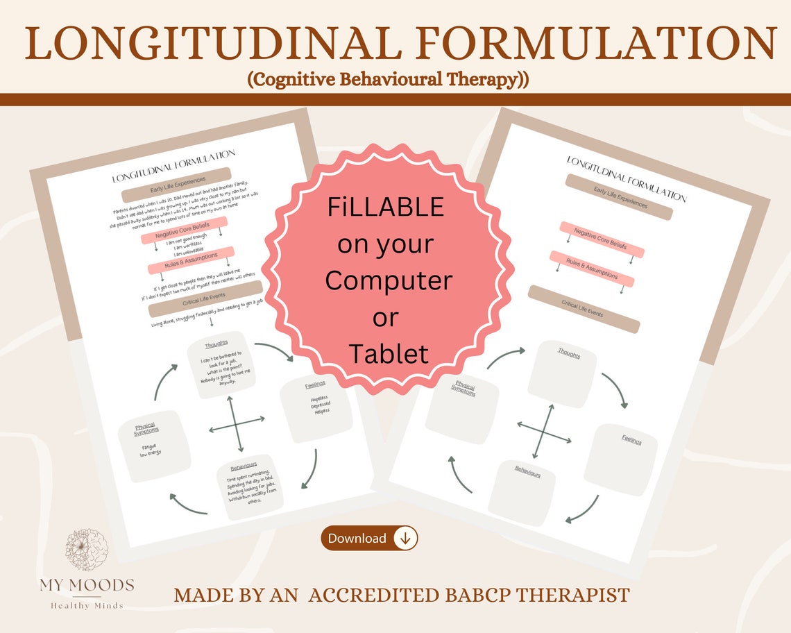 Longitudinal CBT Formulation, Case Conceptualisation, CBT, Therapy ...
