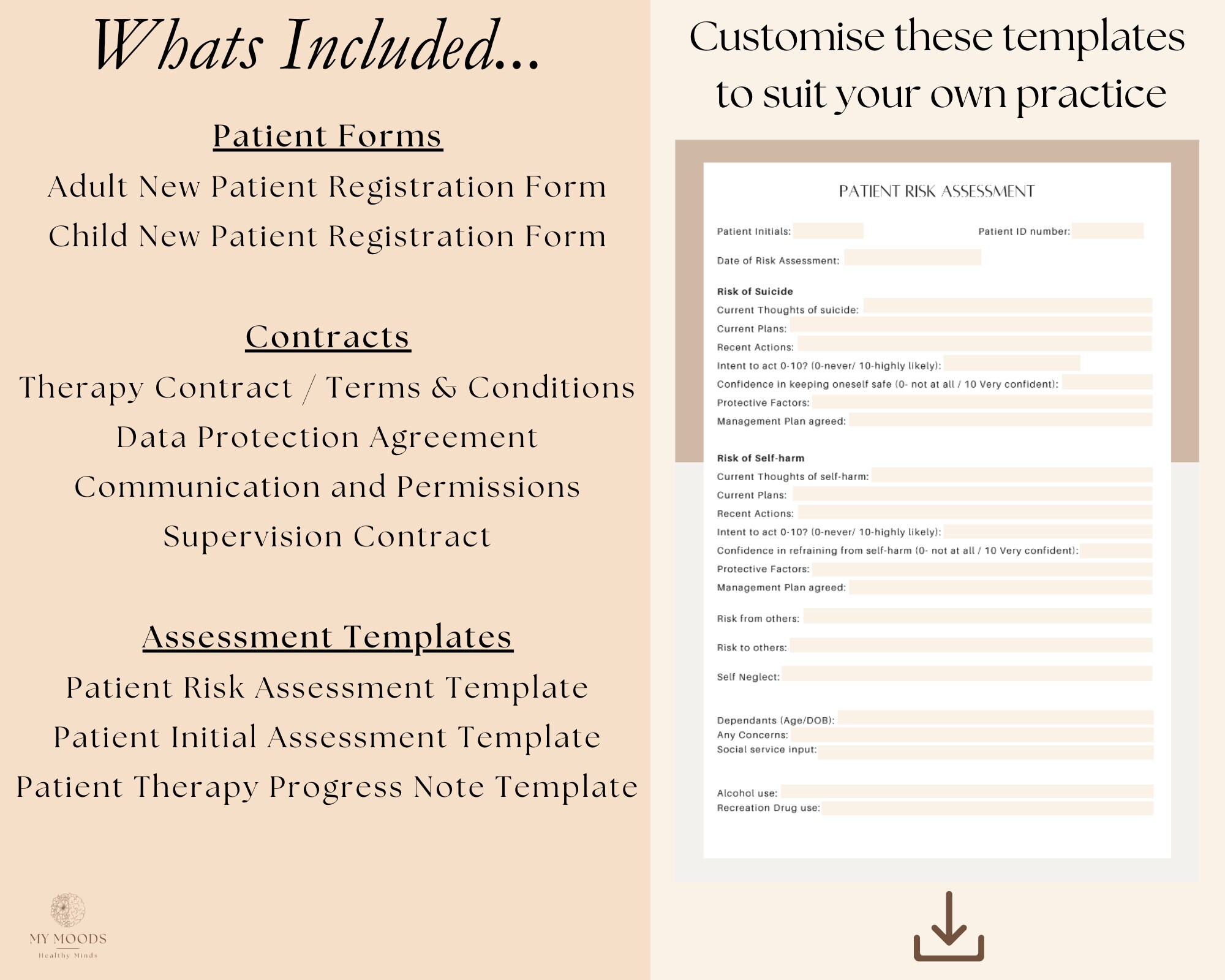 Canva Template, Private Practice Forms, Business Set Up, Template ...