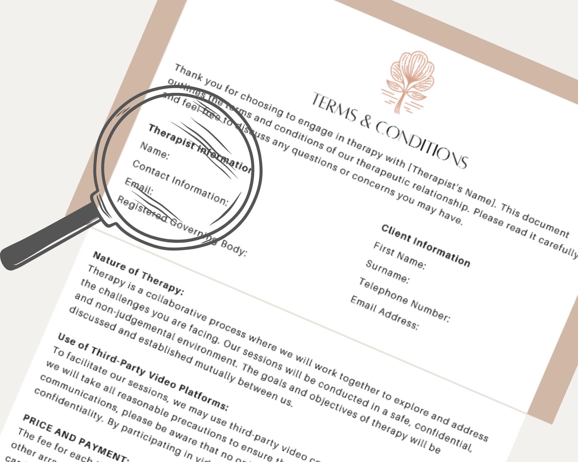 Canva Template, Private Practice Forms, Business Set Up, Template ...