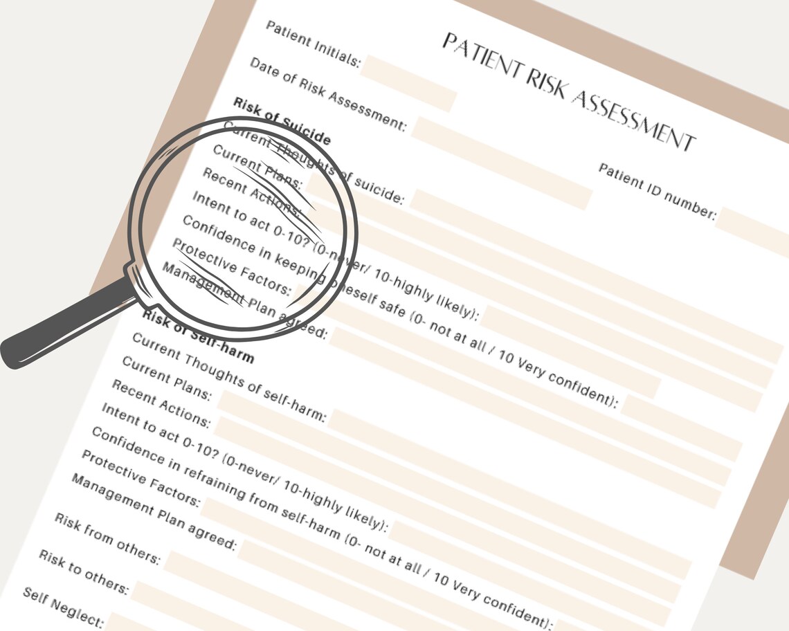 Patient Assessment Form, Printable Patient Form, Digital Download ...