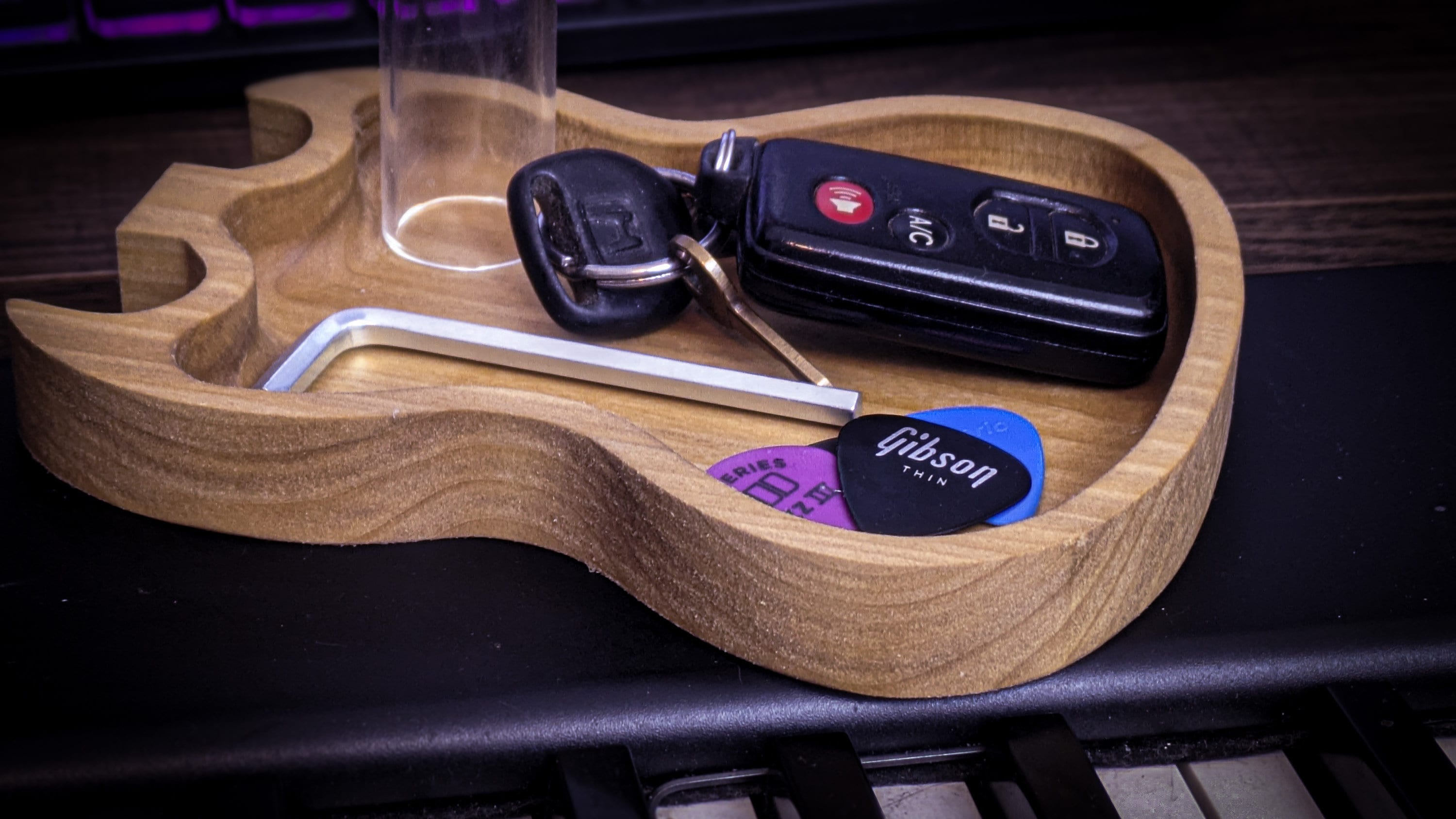 Tele Guitar Shaped Catch All Tray, Gift for Musicians, Guitar Dish Tray ...