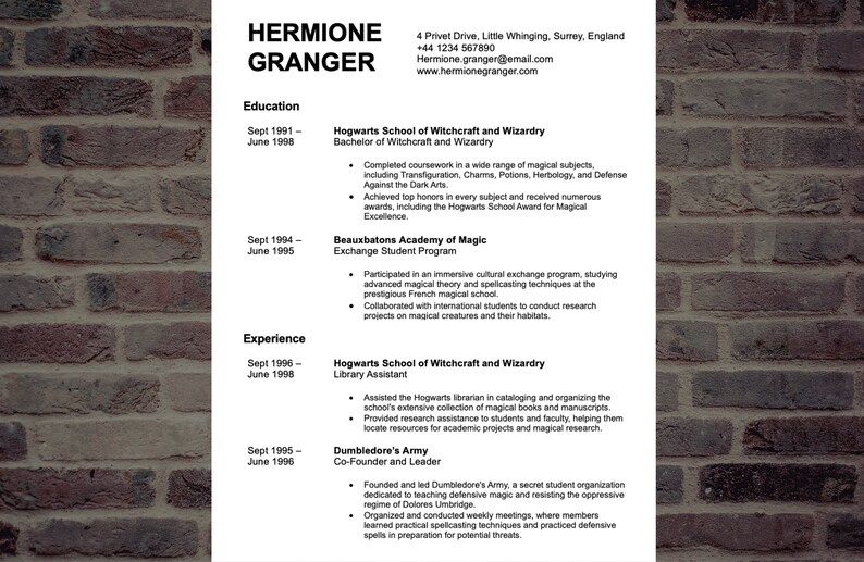 The Student Resume Basic Resume Template for Students - Etsy