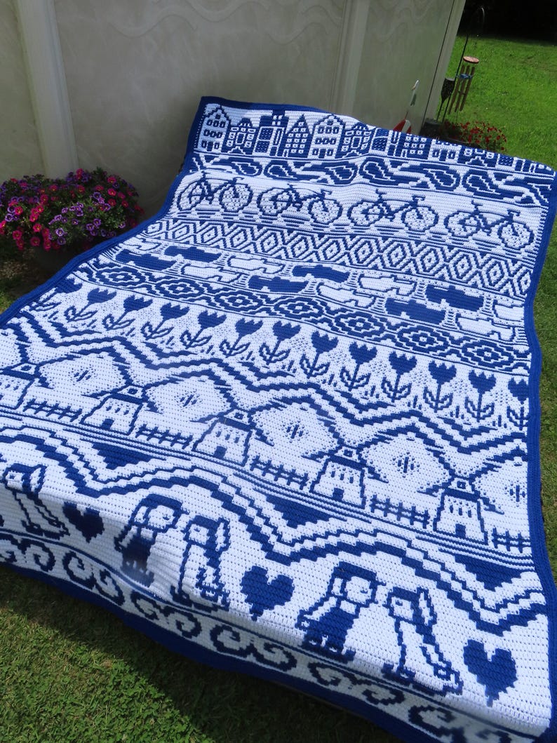 Hand Crocheted Afghan EVERYTHING Dutch Holland Amsterdam - Etsy