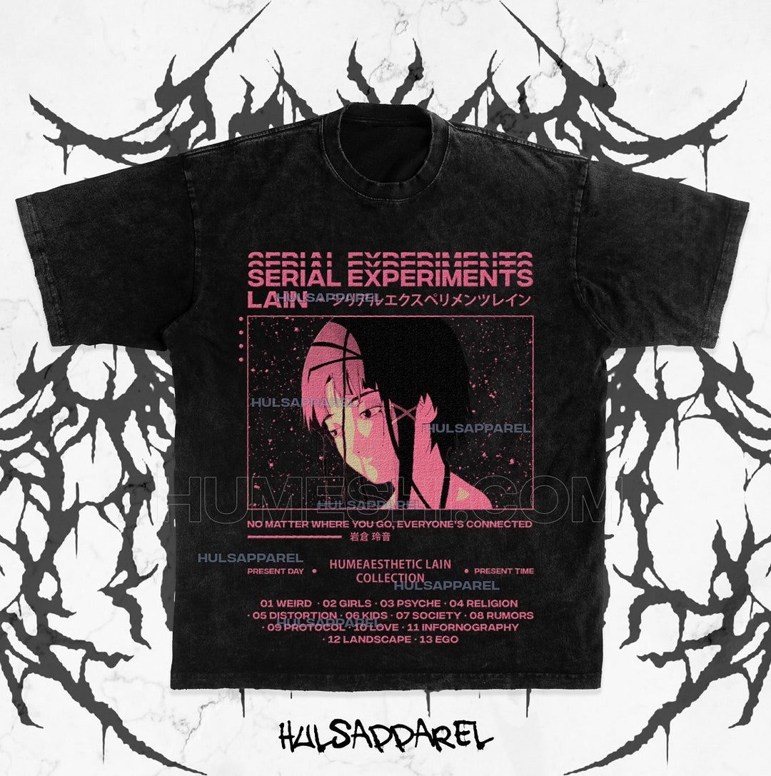 SERIAL Experiments Lain Shirt, Cyberpunk Lain Iwakura Tshirt, Anime 90s ...