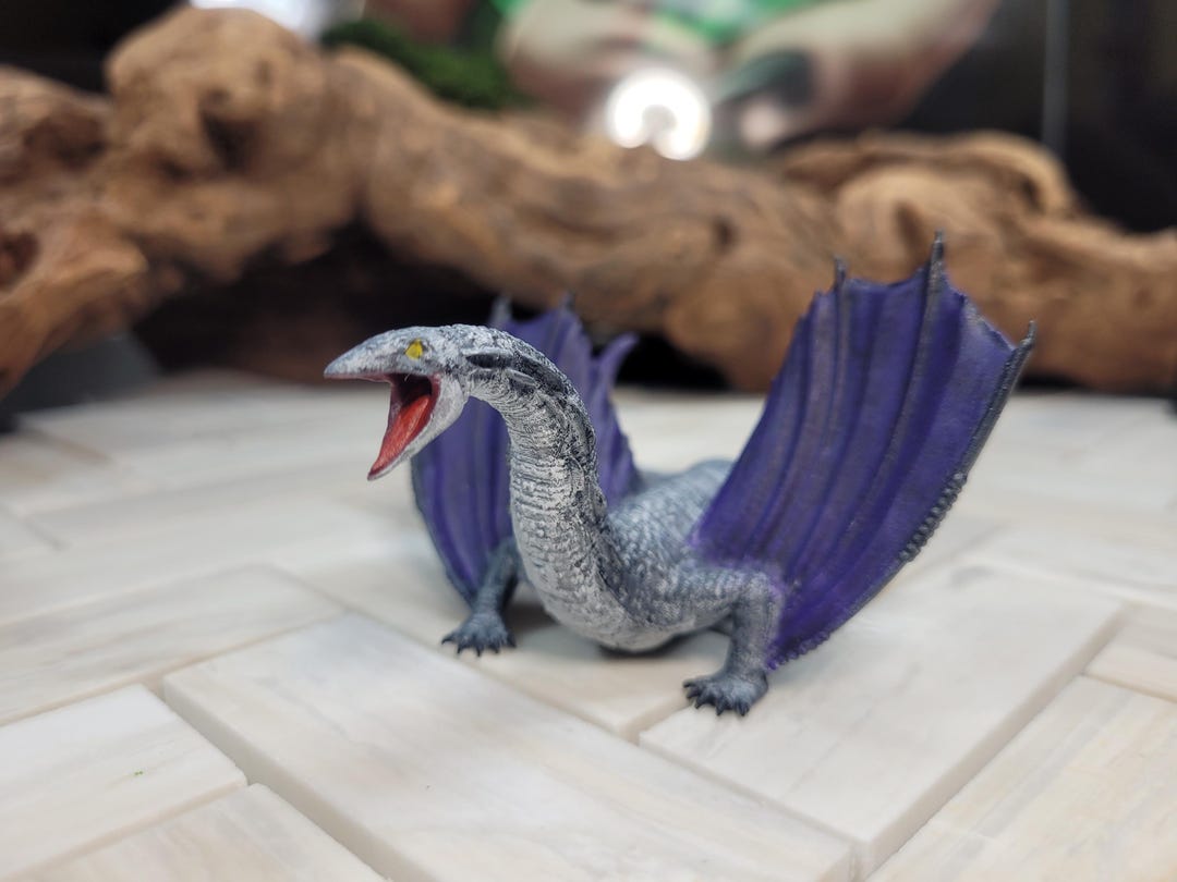 Young Deep Dragon- Hand Painted - Etsy