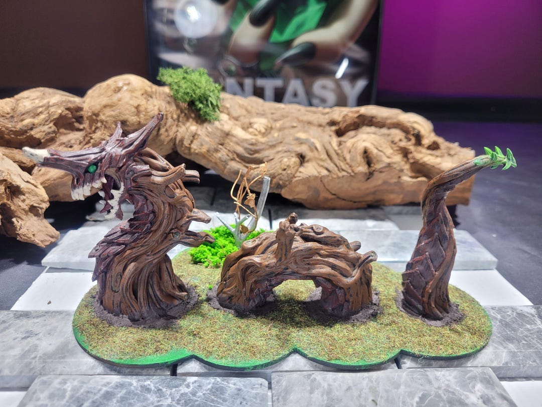 Ancient Root Wyrm- Forest Dragon- Hand Painted - Etsy