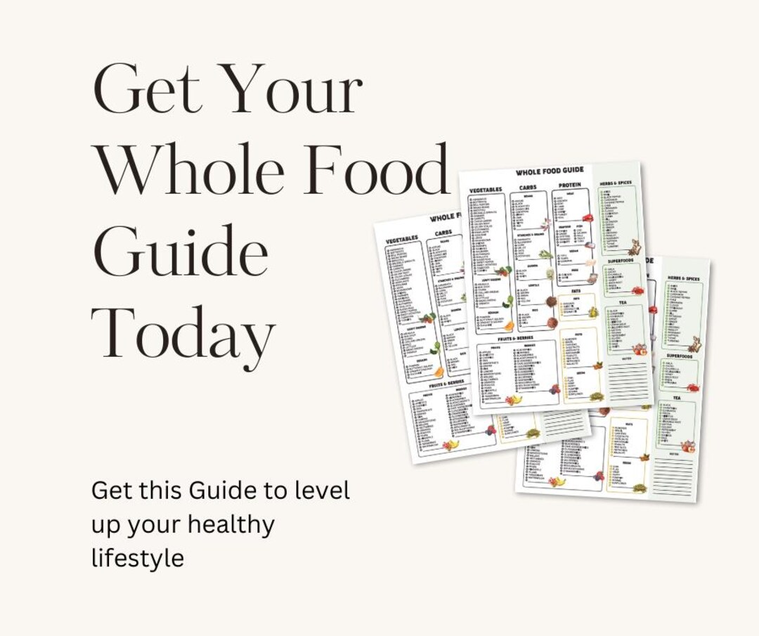 Whole Food Guide: Meal Planning & Shopping Help With Various Options ...