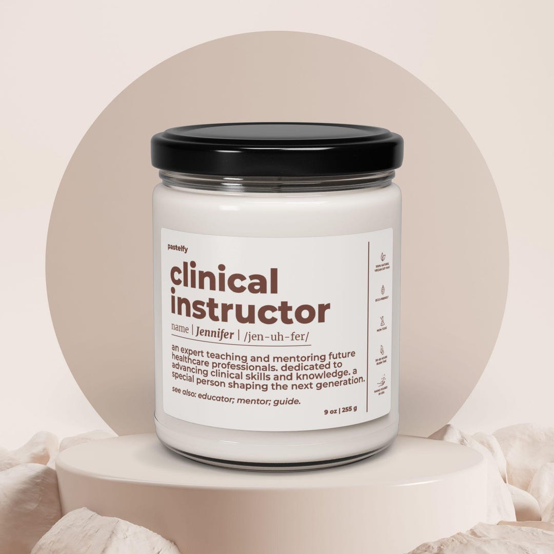 Personalized Name Clinical Instructor Candle Funny Nurse Instructor ...