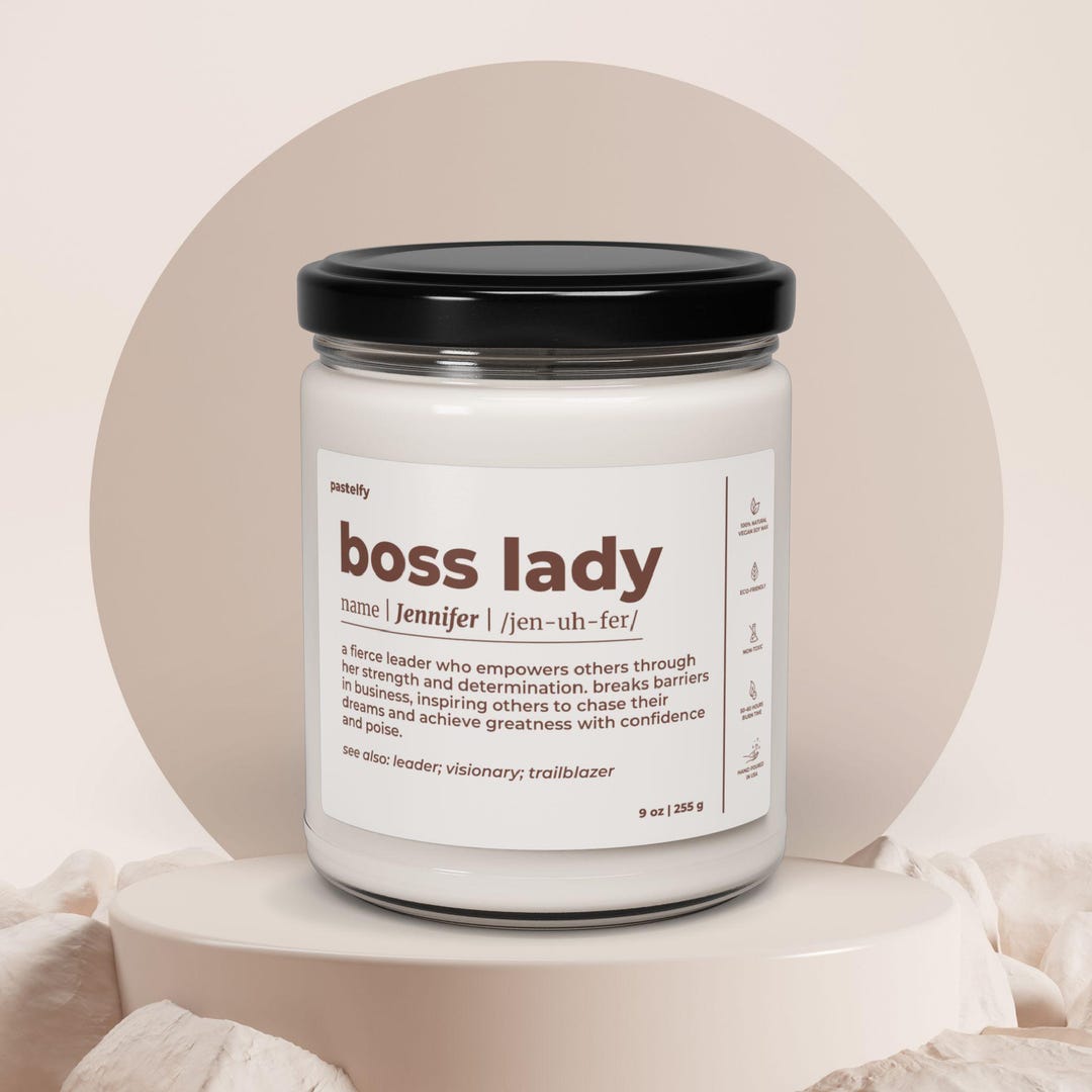 Boss Lady Scented Candle Gift for Women Personalized Appreciation Gift ...