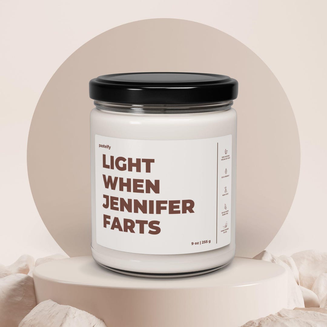 Personalized Fart Candle Light When Name Farts Custom Gift Unique Funny ...