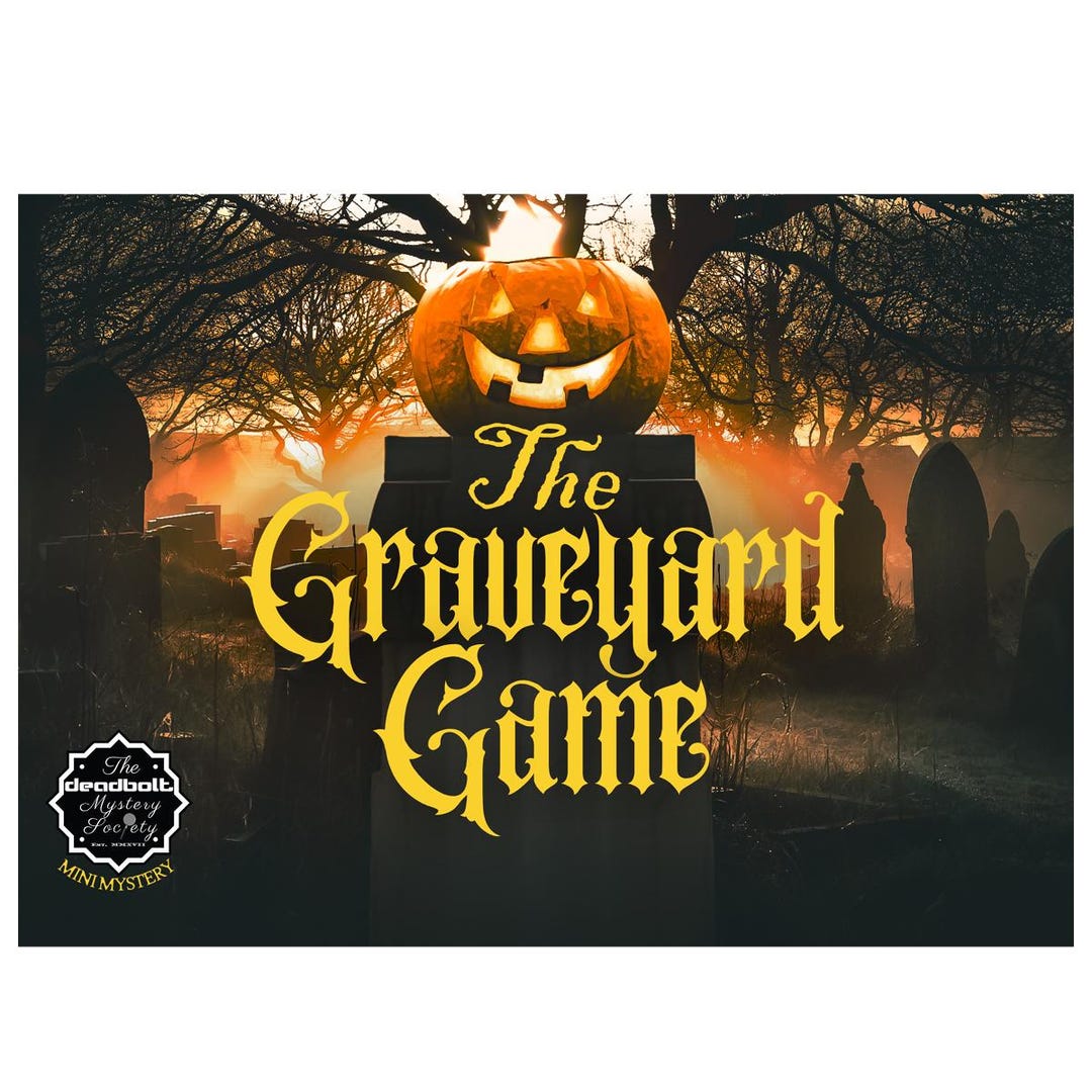 The Graveyard Game (murder Mystery Game) Mini Mystery - Etsy