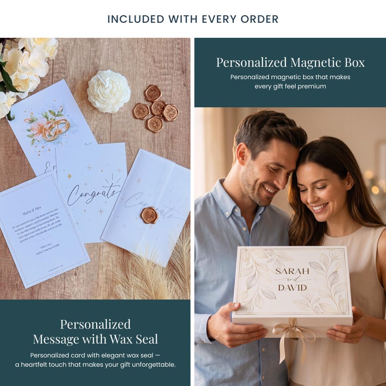 Luxury Gift Box for Couple Engagement Gifts for Her and Him Anniversary ...