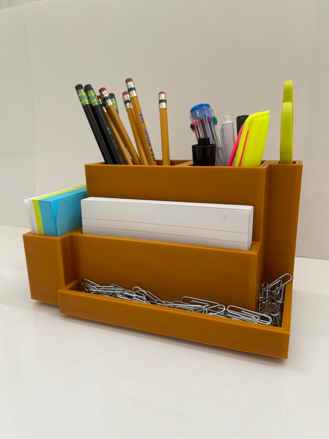 3D Printed Desk Organizer: Office Supplies Holder - Etsy