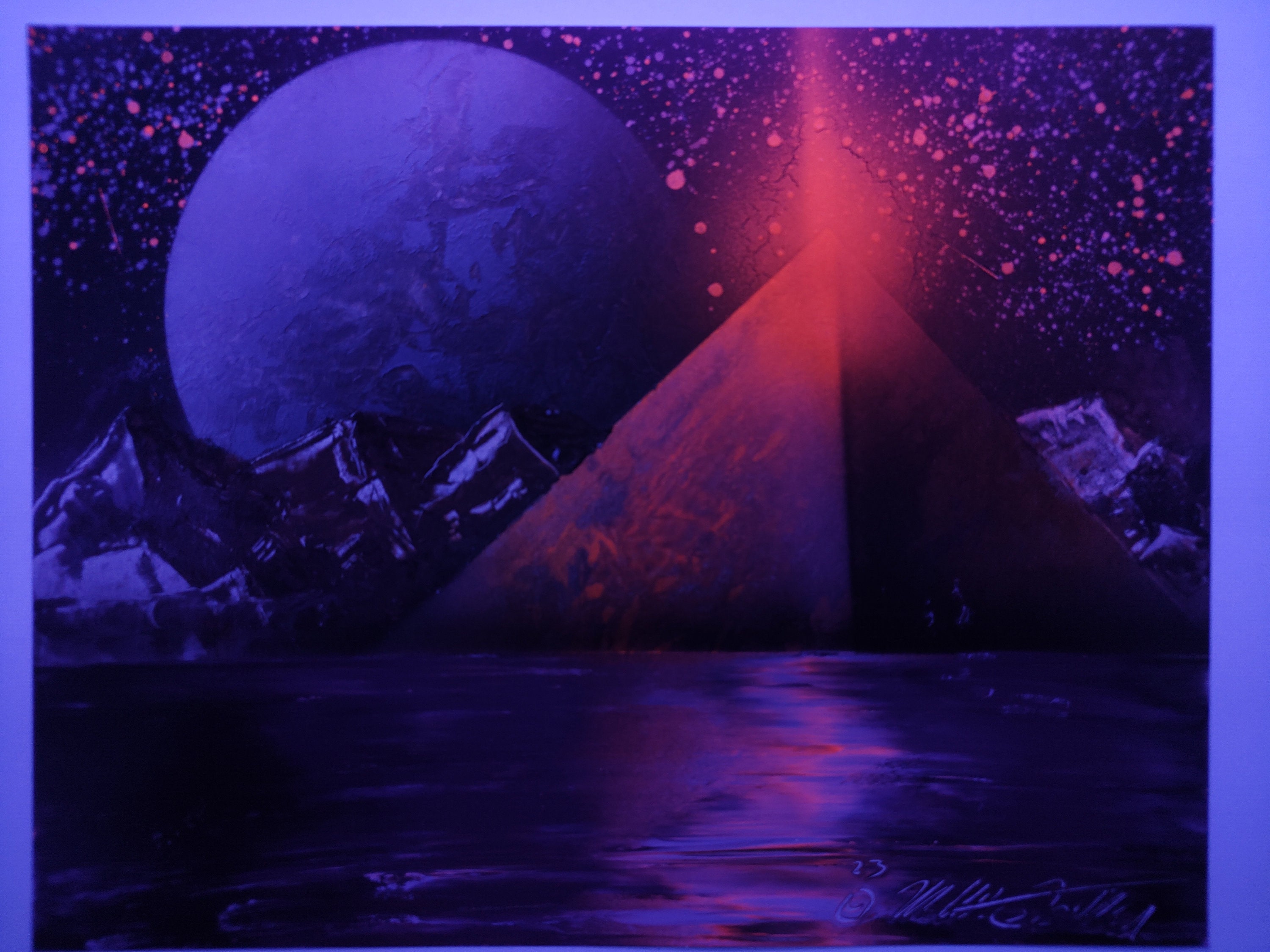 Spray Paint Art, Glows Under UV Light (blacklight) - Etsy